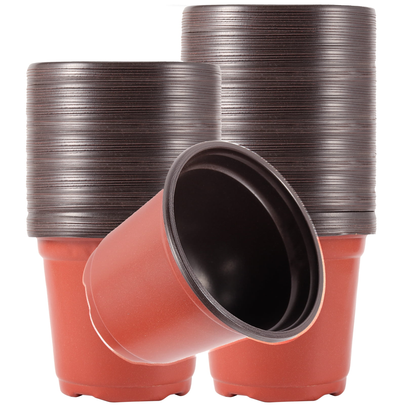 SEUNMUK 120 PCS 6 Inch Plant Nursery Pots, Plastic Flower Plant Pots ...