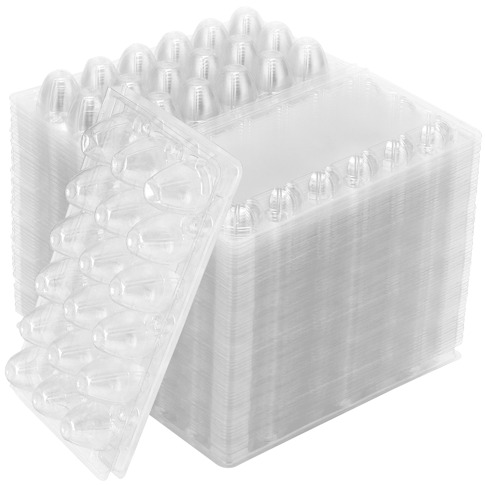 SEUNMUK 120 Pack Stackable Clear Plastic Quail Egg Cartons, 18 Grid PVC ...
