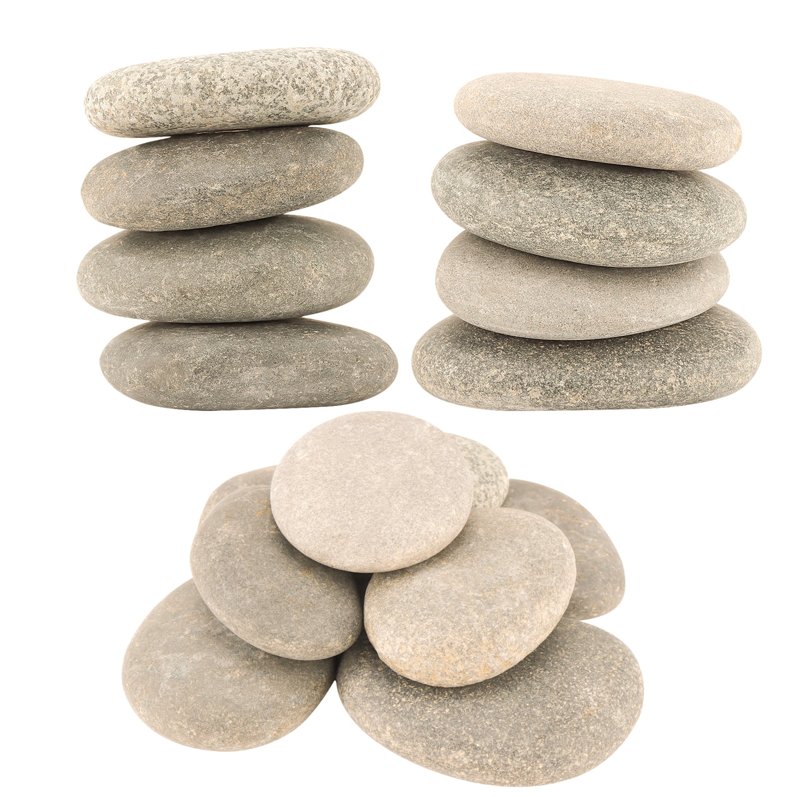 SEUNMUK 16 Pack 3-4 inch Large River Rocks, Bulk 10 lbs Natural River ...