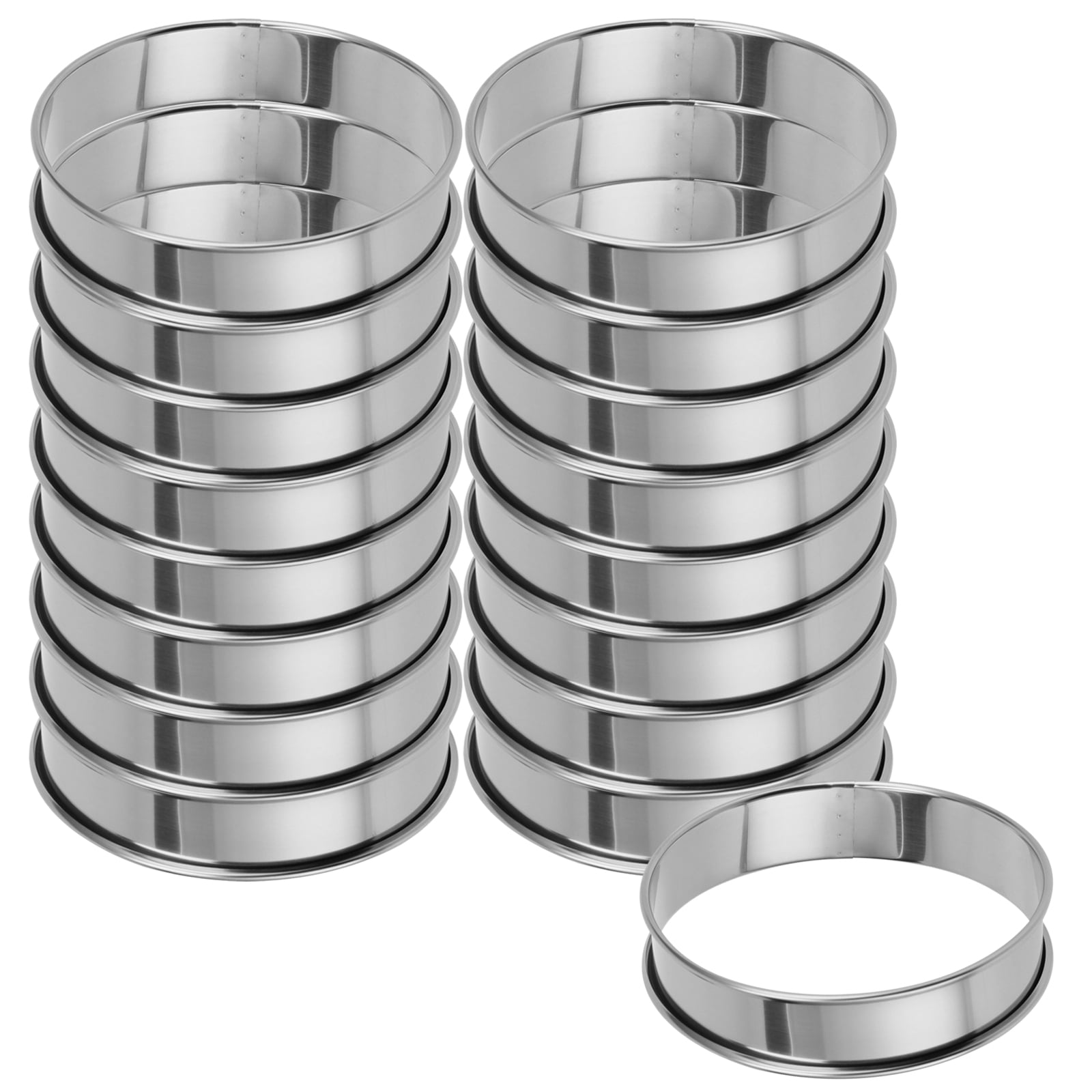 SEUNMUK 20 Pack 4 inch English Muffin Rings, Nonstick Stainless Steel ...