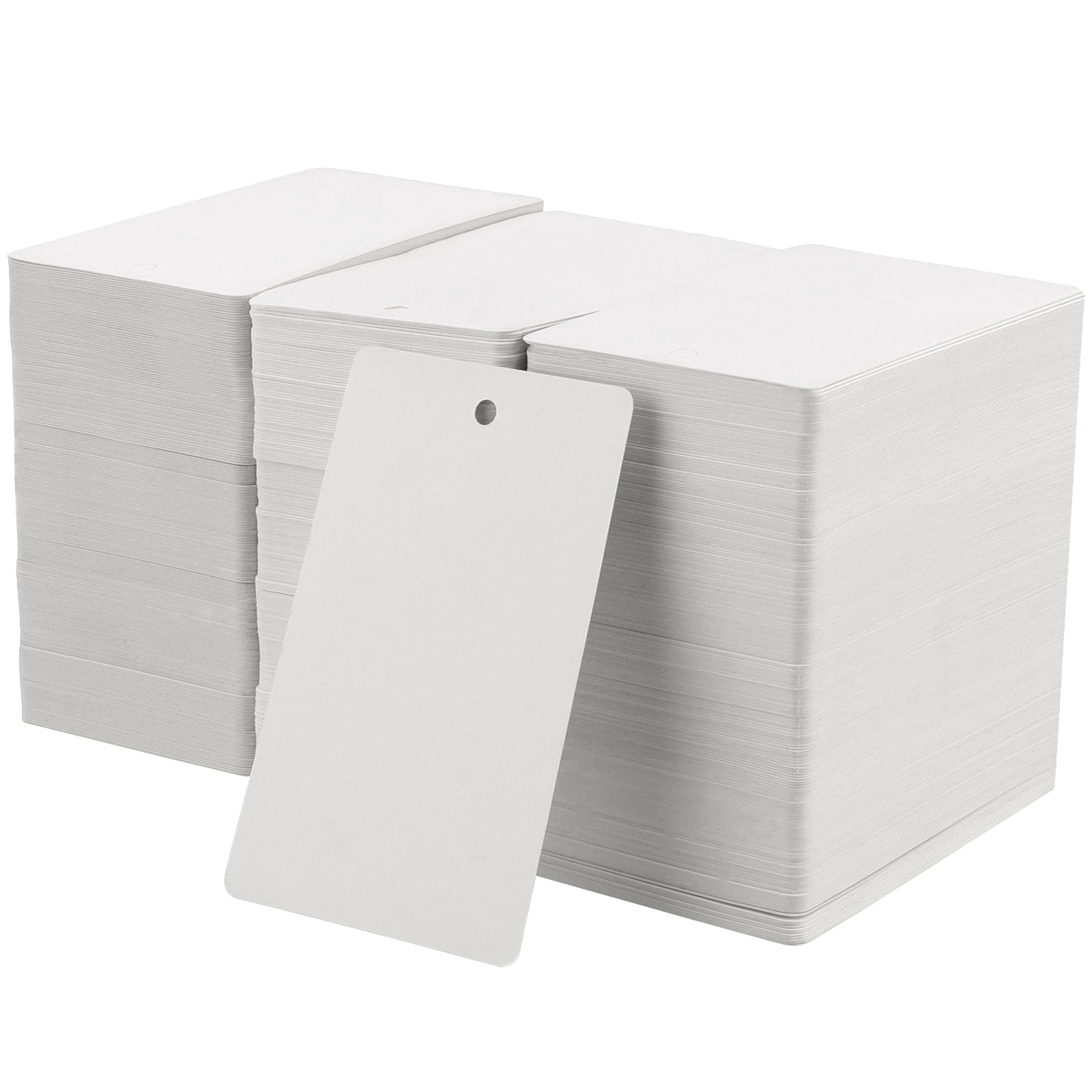 SEUNMUK 2400 Pcs 1.7 x 2.9 inch White Merchandise Tags, White Plastic ...