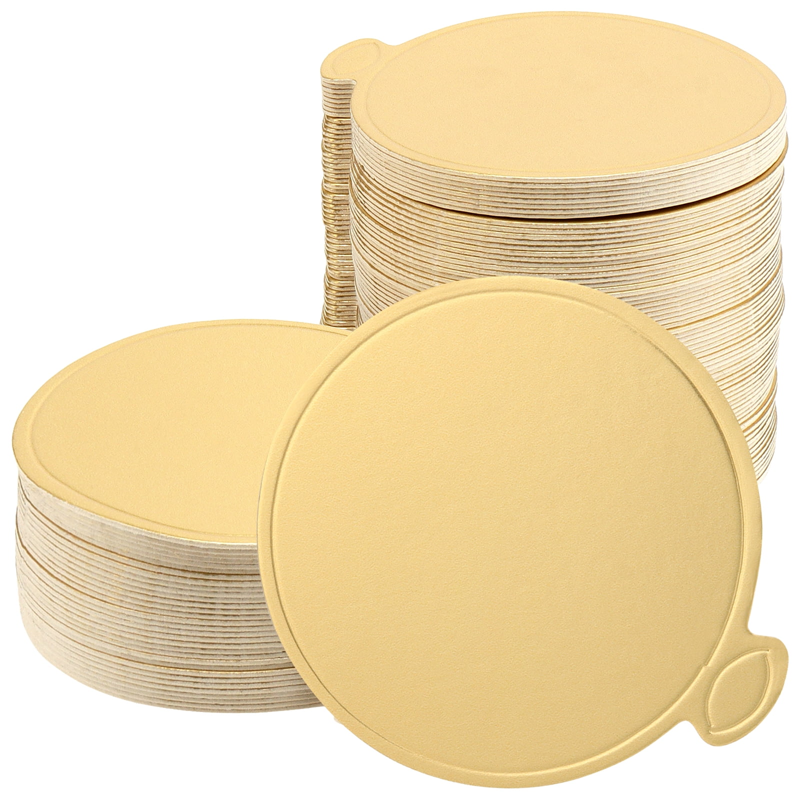 SEUNMUK 500 Pcs 3.5 inch Mini Cake Boards, Golden Round Cardboard ...