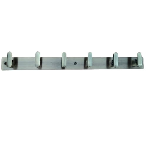 SEVEN SMITH Heavy 6 Hooks SS Bathroom Cloth Hanger Door Wall Bedroom ...