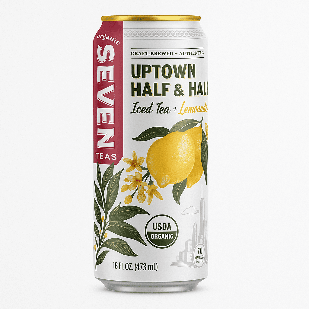 SEVEN Teas Organic Uptown Half & Half Iced Tea + Lemonade, 16 fl oz ...