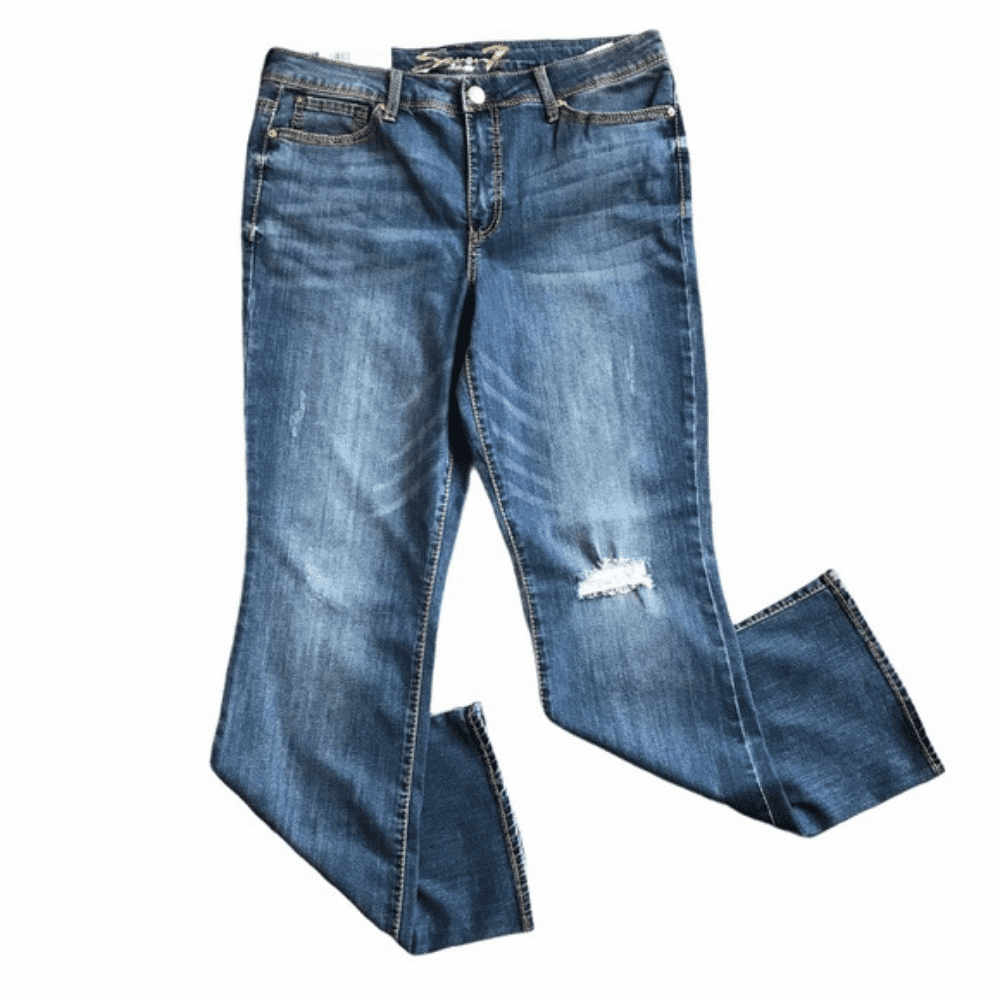 SEVEN7 Embellished Mid rise Rocker Slim Boot In Thursday Wash, 14 ...