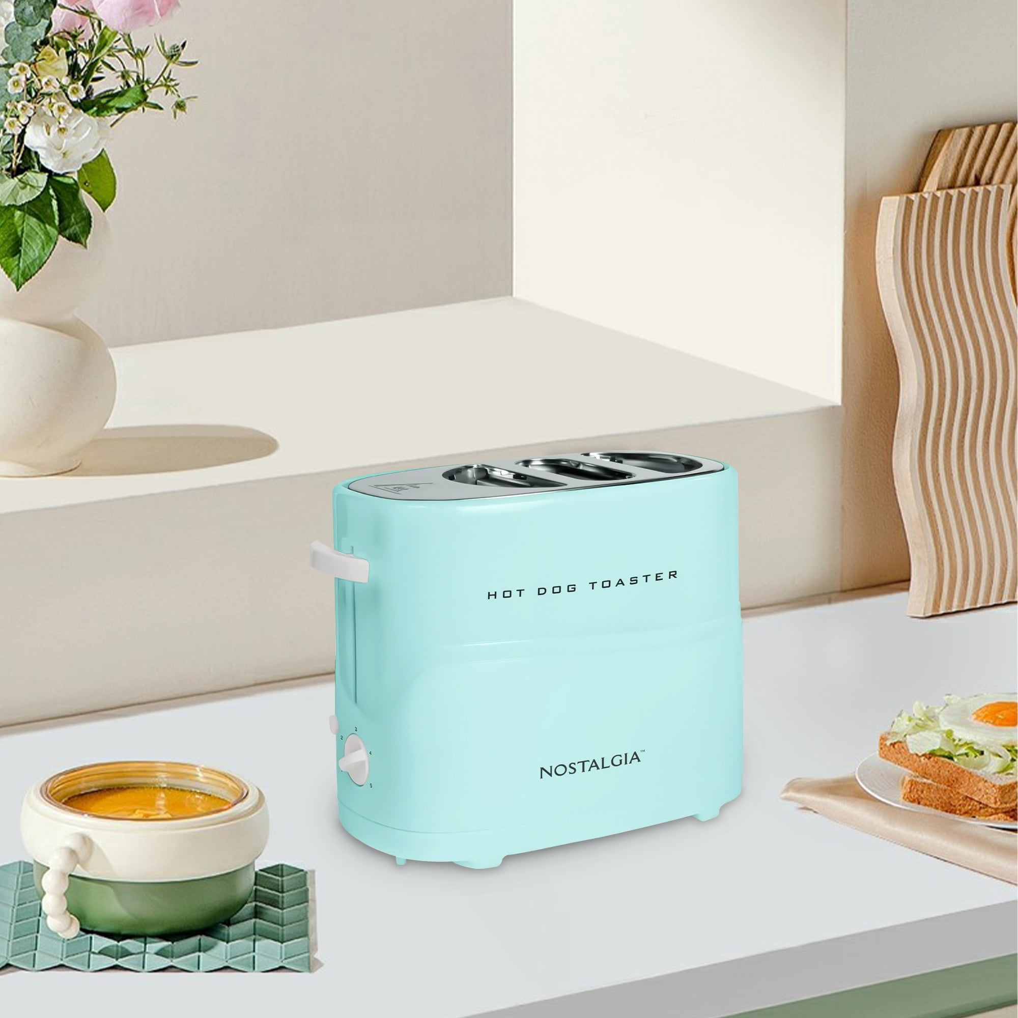 SEVENINE 2 Slot Hot Dog and Bun Toaster with toasting timer - Walmart.com