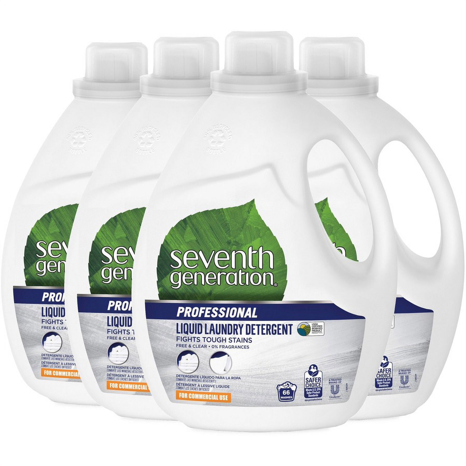 SEVENTH GENERATION Liquid Laundry Detergent Free & Clear 66 loads 100oz ...