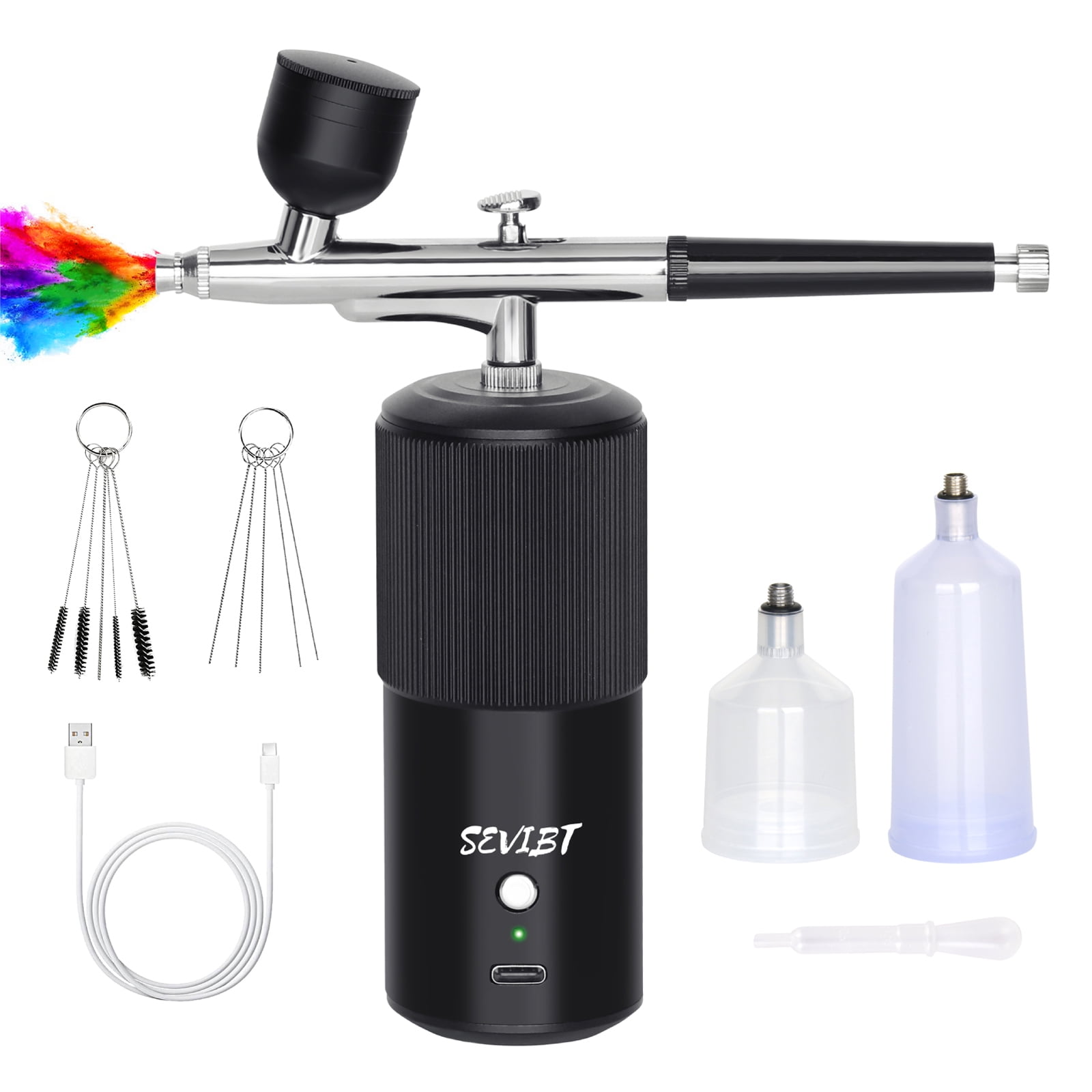 SEVIBT Cordless Airbrush Kit, Portable for Nail Art, Makeup, Barber ...