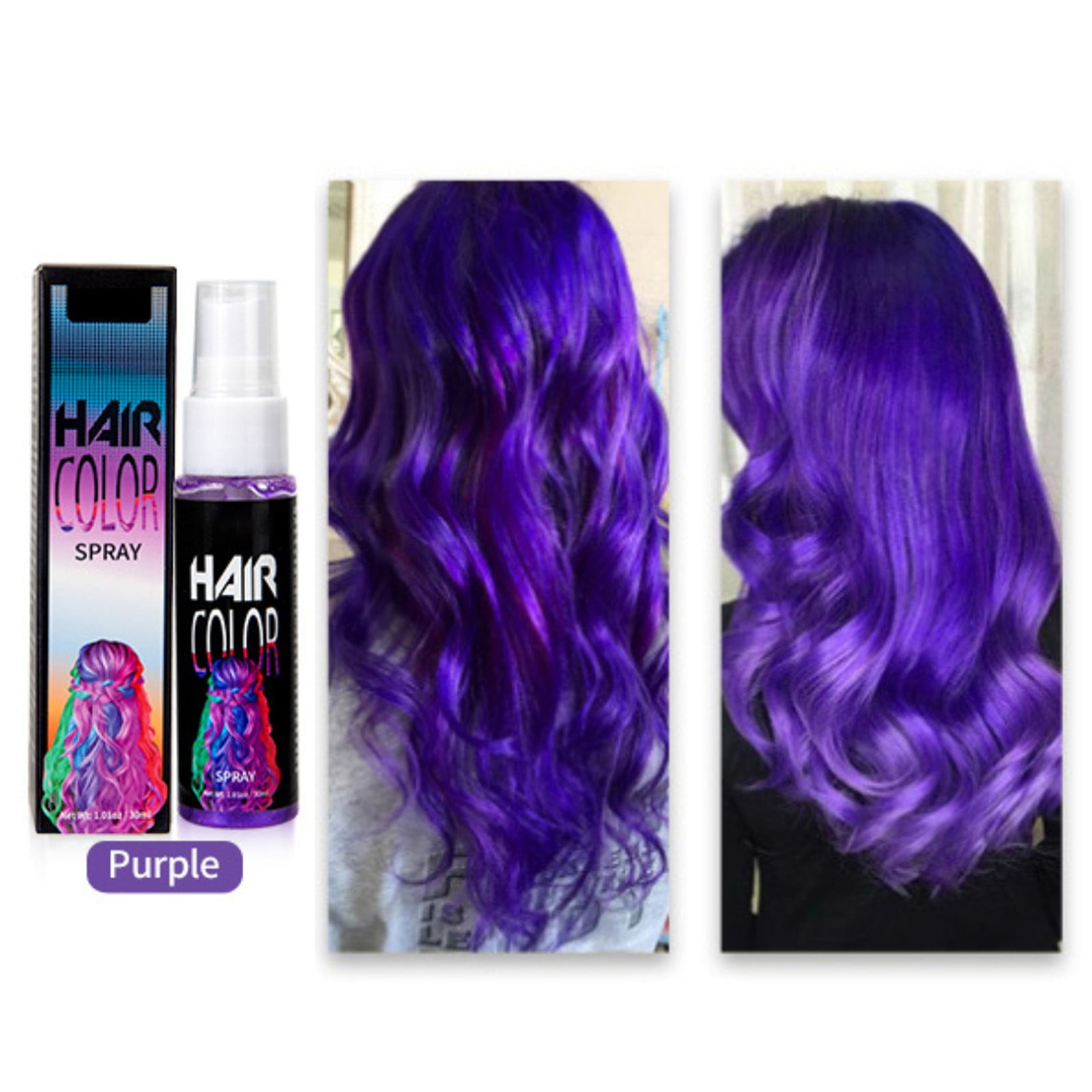 SEVICH Hair Color Spray, with Hair Glitter - Temporary Hair Color Dye ...