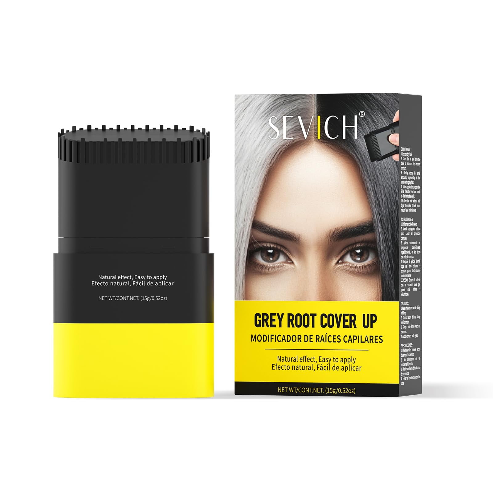 SEVICH Hair Root Touch-Up Stick, Instant Grey Root Cover Up | Dual ...