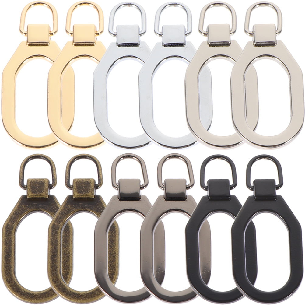 SEWACC Zipper Pulls for Clothing and Bags Gun Black 12-Pcs - Walmart.com