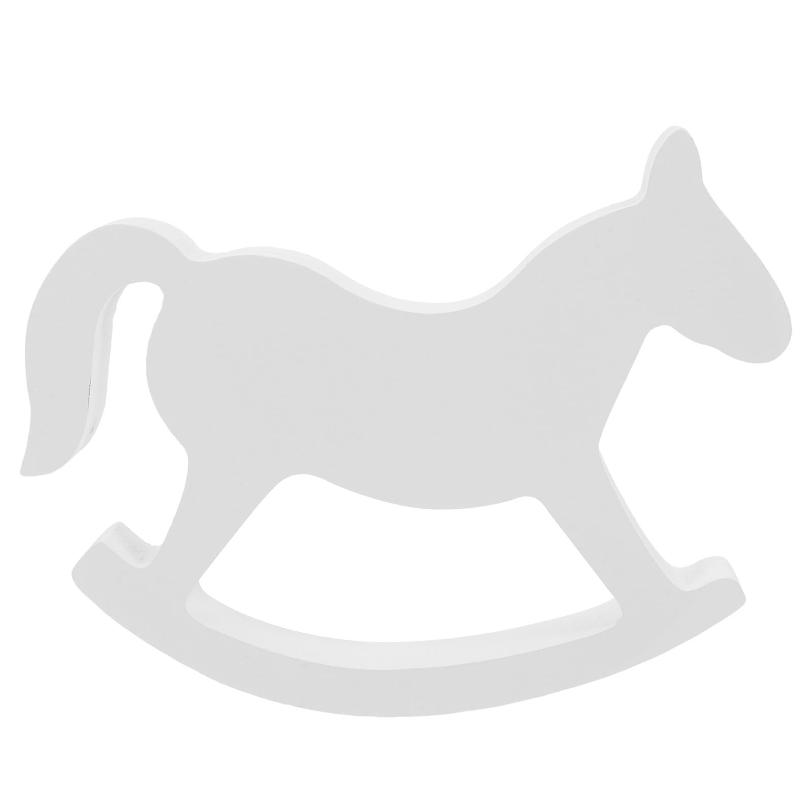 SEWACC 1Pack Toddler Rocker Toy White Wooden Rocking Horse for Home 12 ...