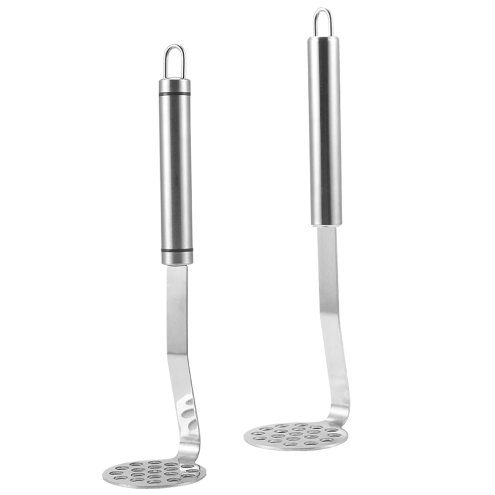 SEWACC 2Pcs Silver Potato Masher for Pressing Food in Fried Chicken ...