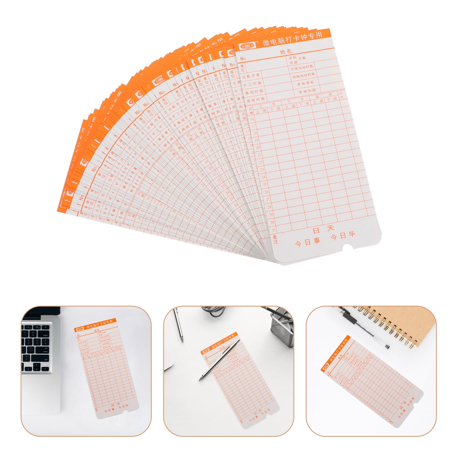 SEWACC 50 Sheets Employee Attendance Tracker for Office Factory ...