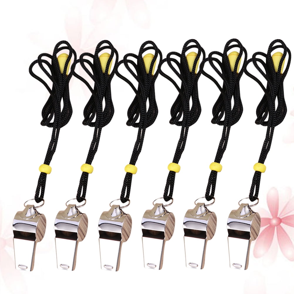 SEWACC 6 Pcs Multi Color Safety Whistles for Referees and Events ...