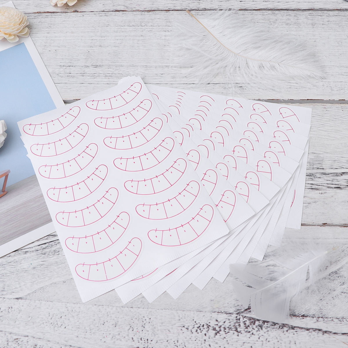 SEWACC Eyelash Extension Stickers 1 Pack 7.1x4.7in For Eyelash Grafting ...