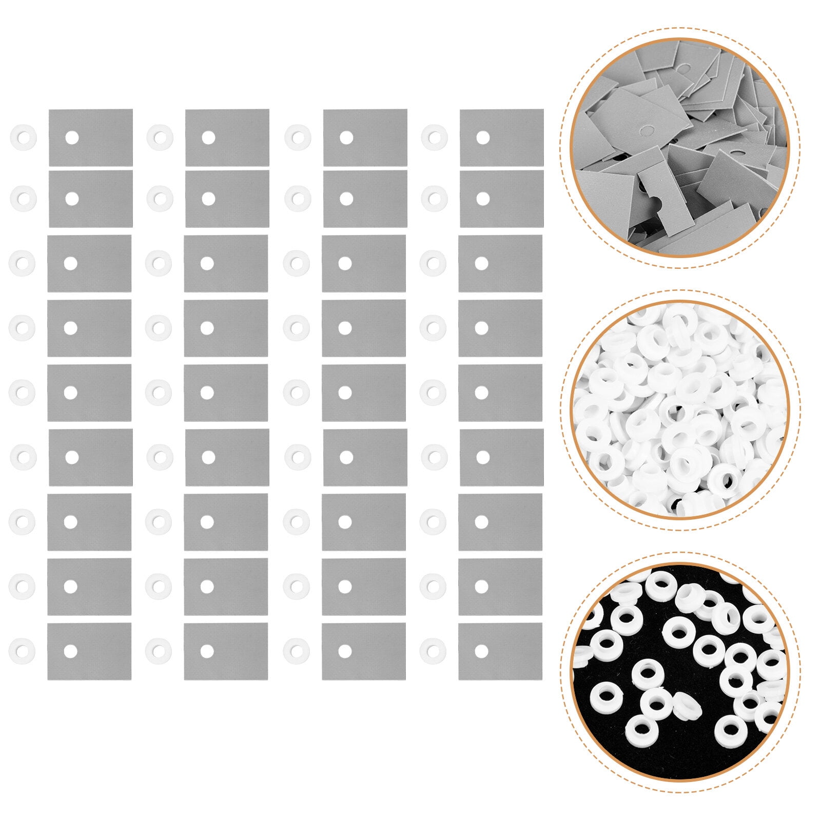 SEWCHICS 1 Set 1000 Pads 1000 Bushings Thermally Conductive Silicone ...
