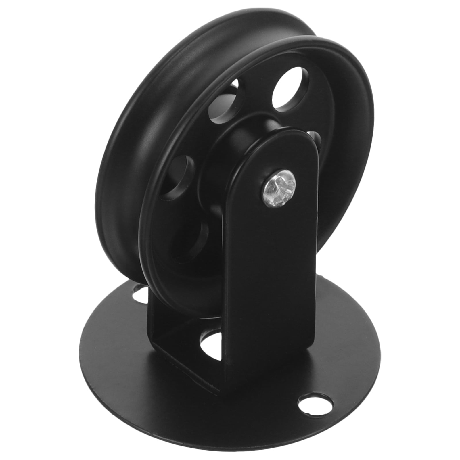 SEWCHICS 1 Set DIY Installation Black Iron Chandelier Pulley Wheel ...