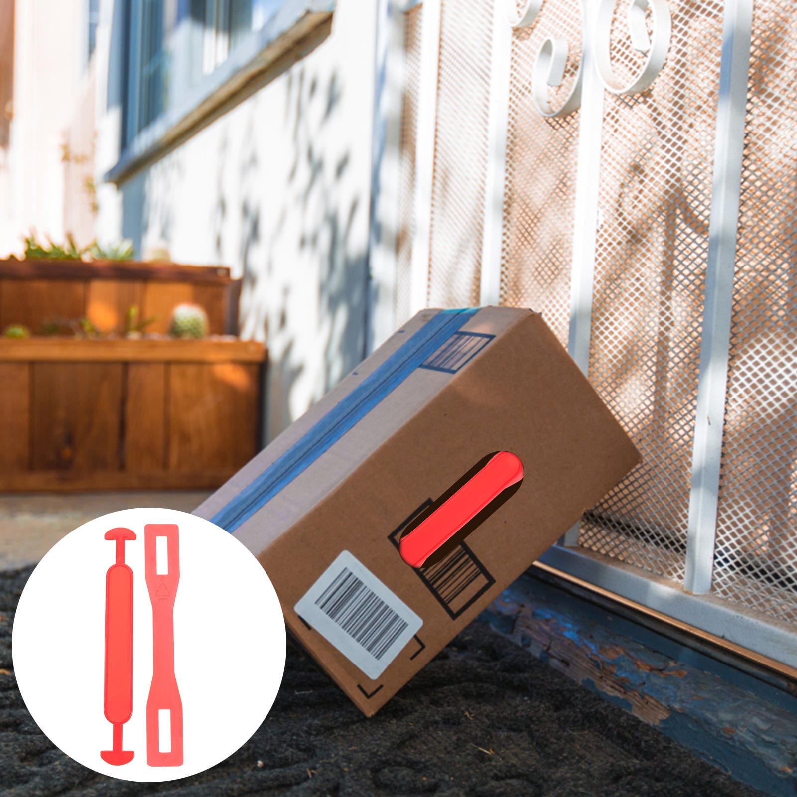 SEWCHICS 100 Sets Red Curved Plastic Handles for Cardboard Box Moving ...