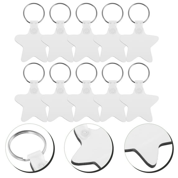 SEWCHICS 10Pcs Keychain Blanks White Density Board for Blank Keychains ...