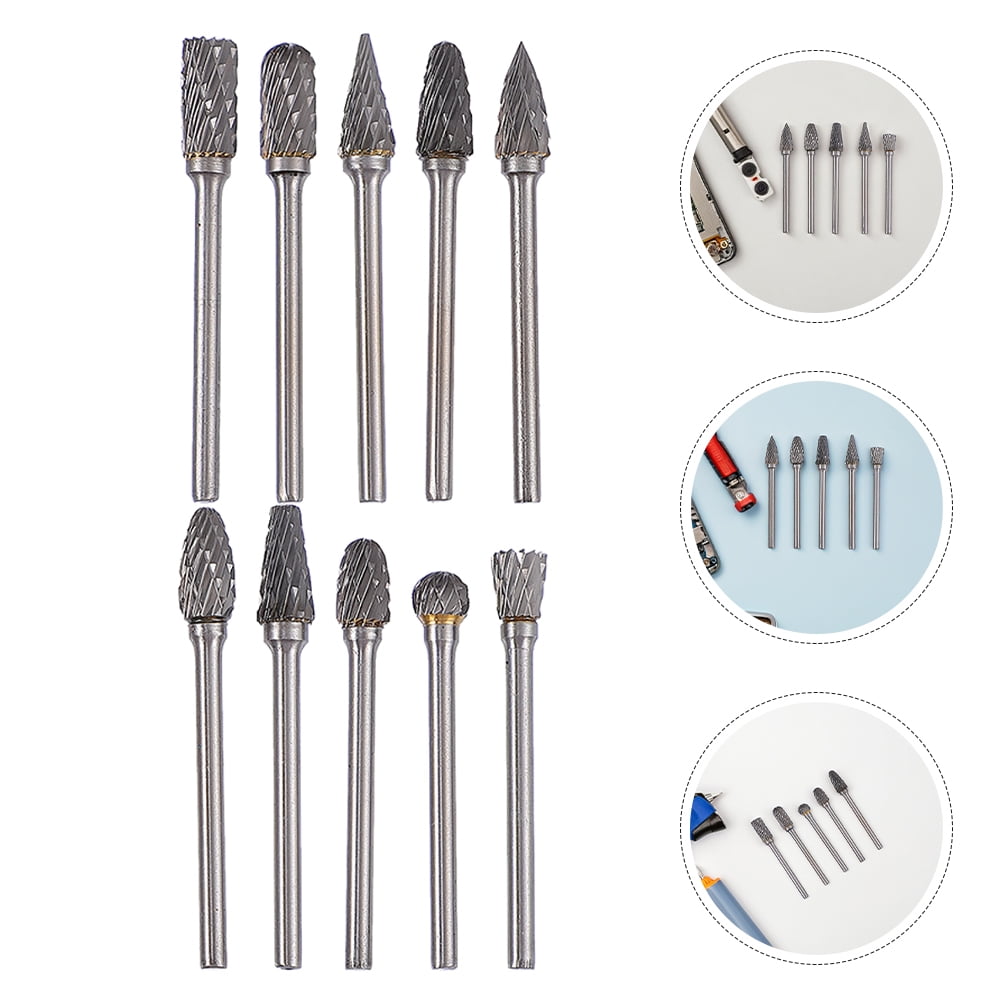 SEWCHICS 10Pcs Rotary Burr Bits Alloy Material for Efficient Metal ...