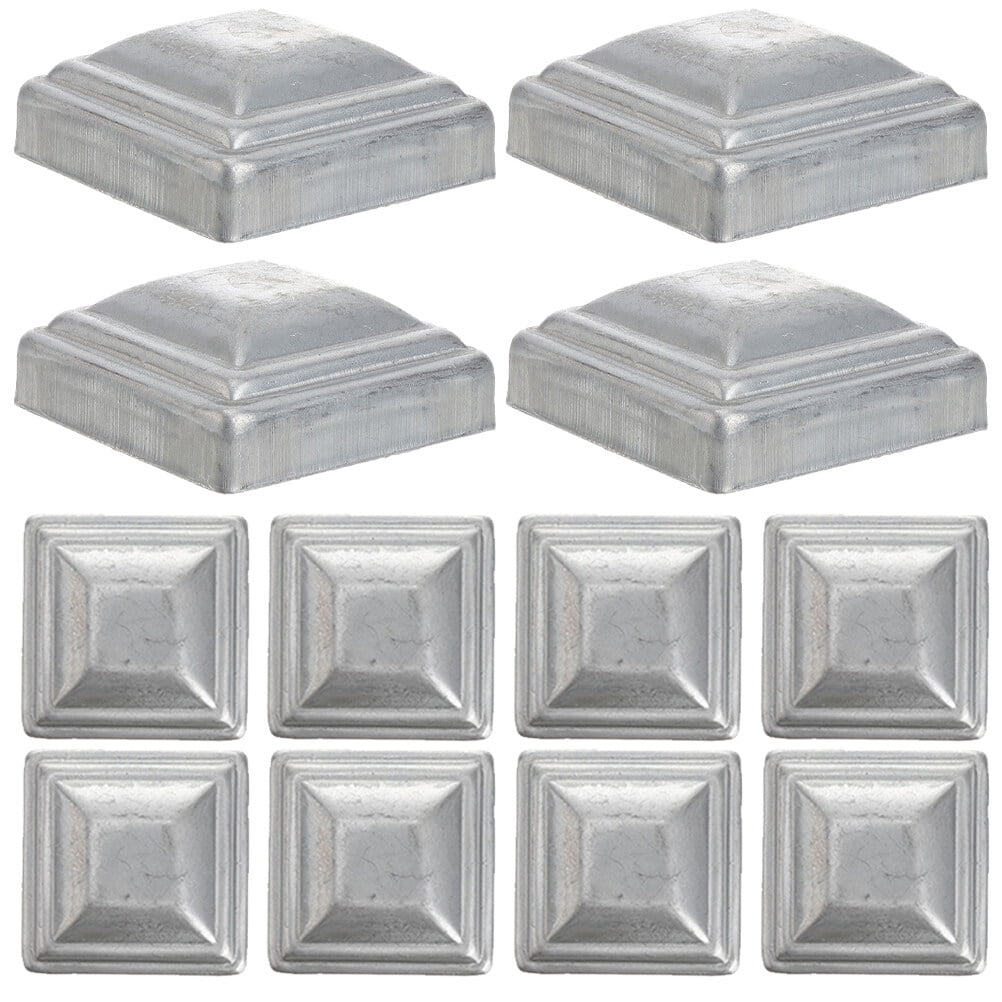 SEWCHICS 12Pack Metal Sheet Fence Post Caps for Outdoor Installation ...