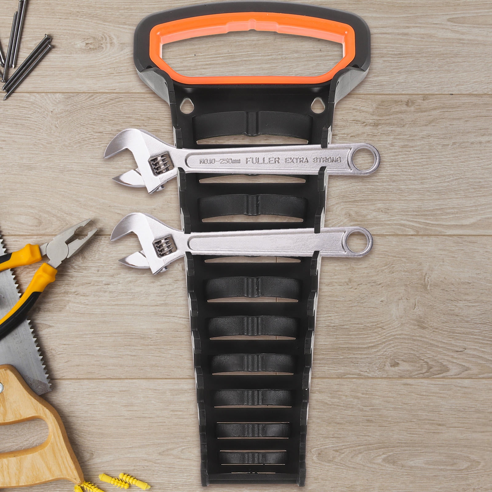 SEWCHICS Wrench Holder Rack Tool Organization Black Compact Design Home ...