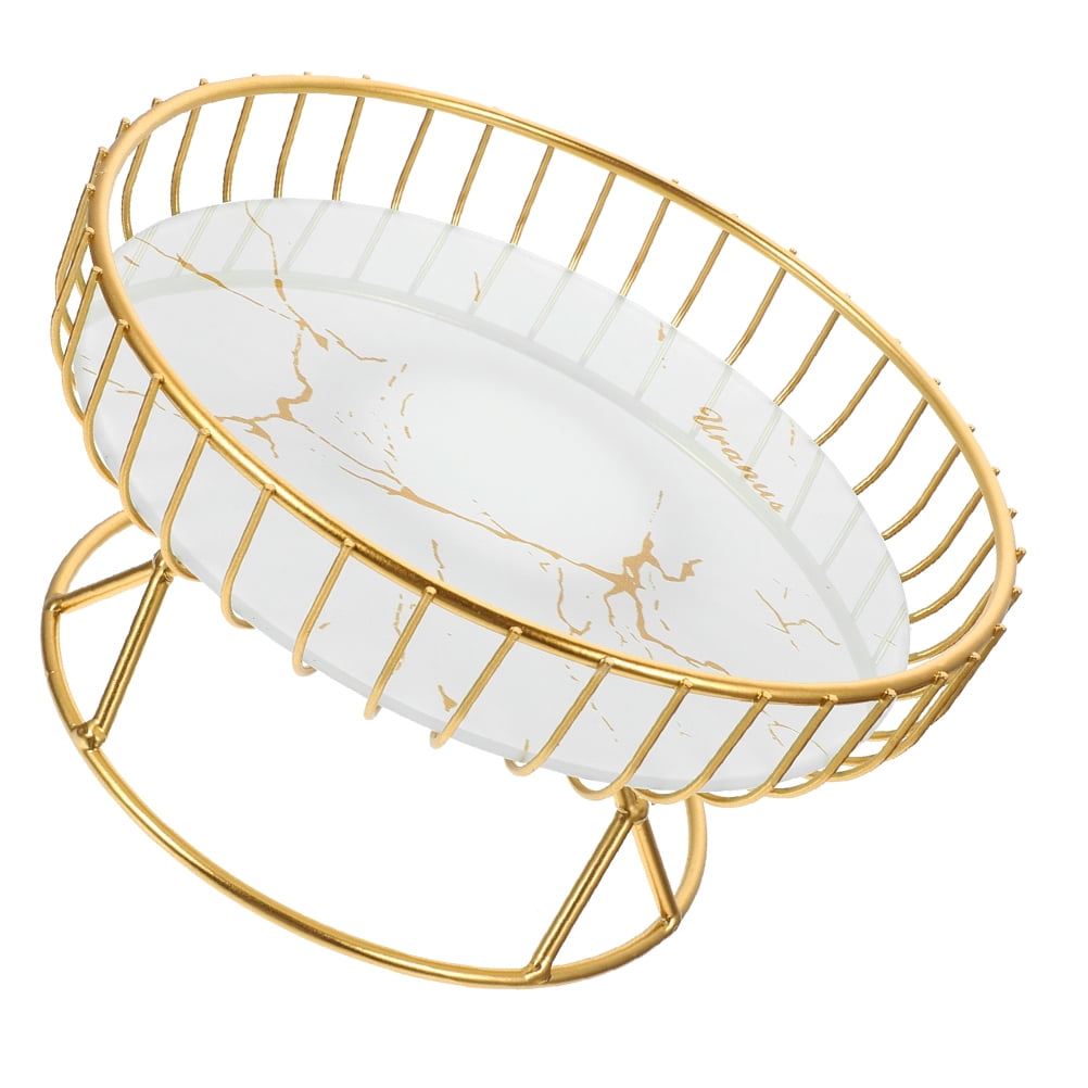 SEWCHICS 1Pack Rectangular Metal Bread Basket for Kitchen Storage and ...