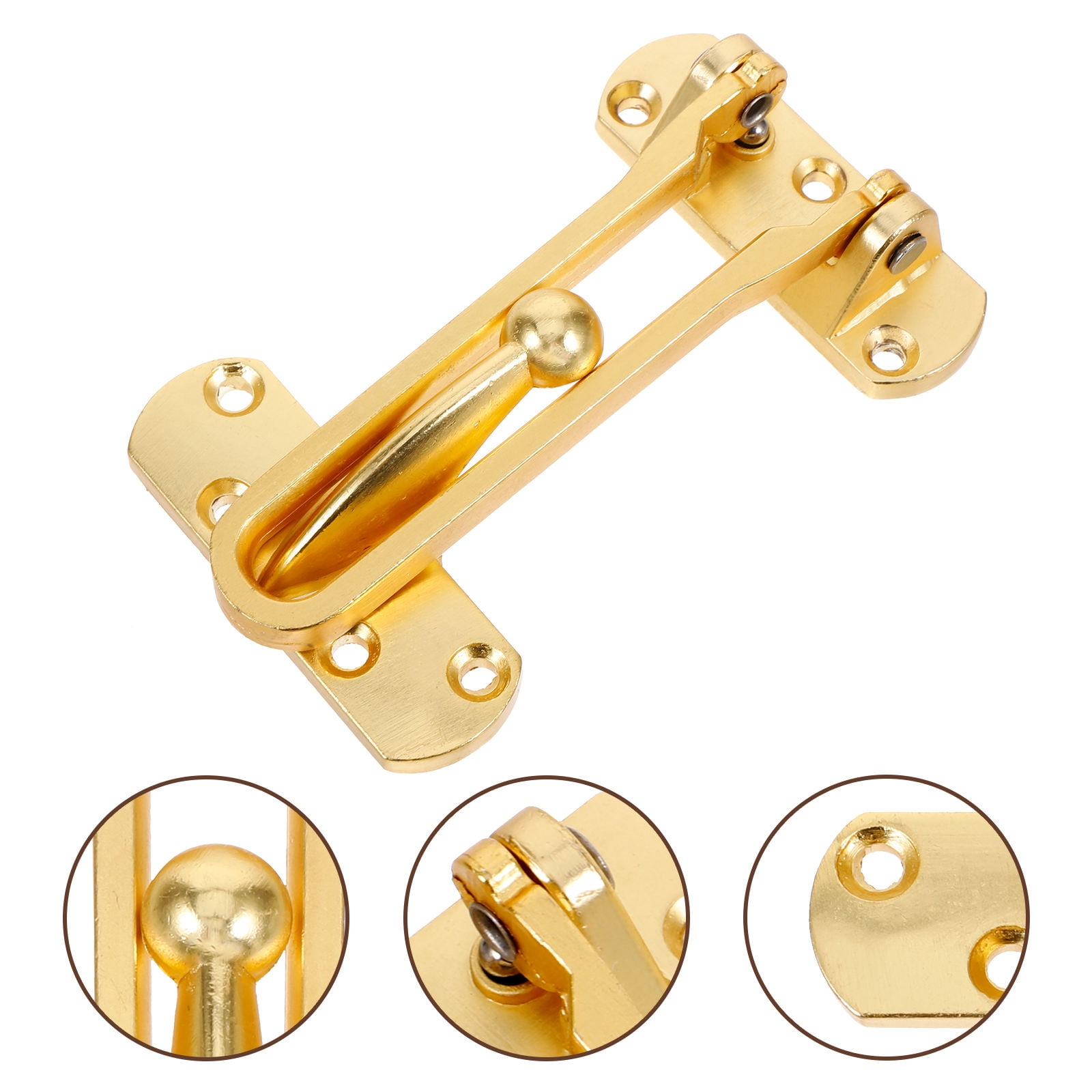 SEWCHICS Easy Install Golden Door Lock Security Device for Home Safety ...