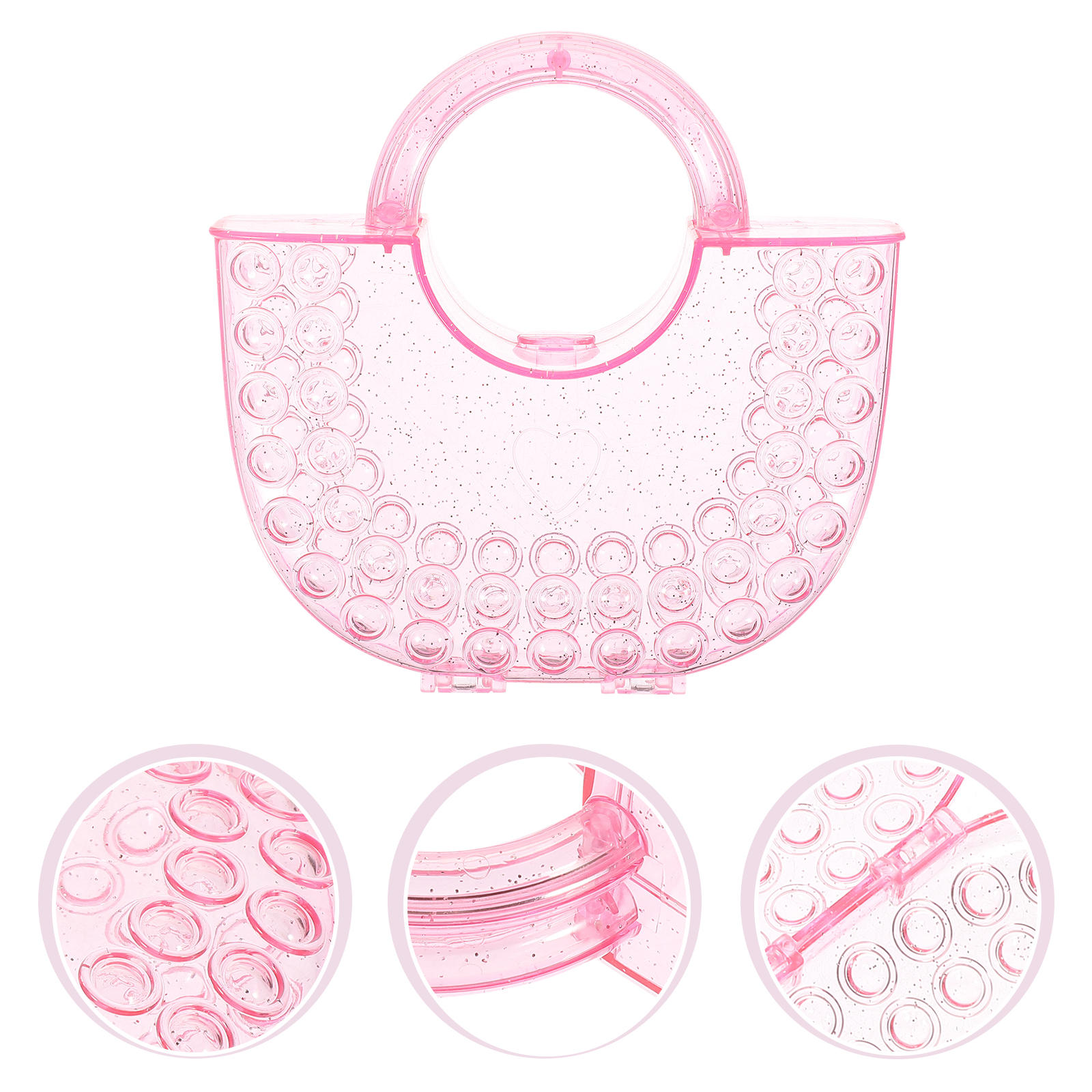 SEWCHICS 1Set Cute Handbag With Storage Function Pink Color Cartoon ...