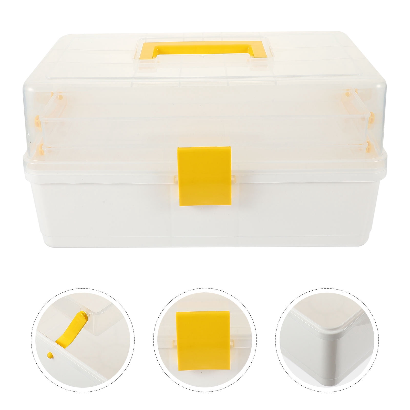 SEWCHICS Hair Accessory Storage Box Plastic 1 Set 12.58X6.88X6.68in ...