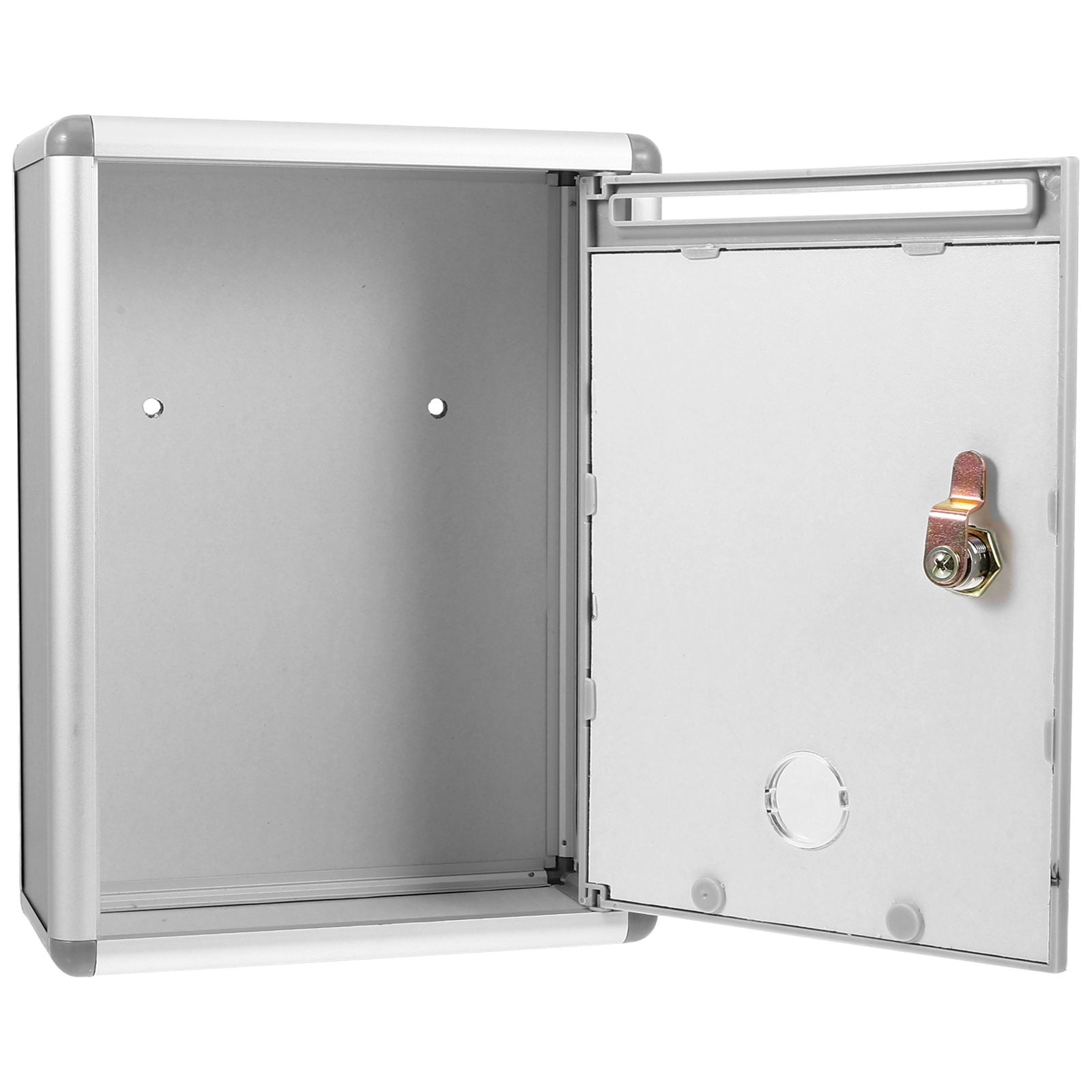 SEWCHICS 1Set Wall Mounted Silver Mailbox with Lock for Office ...