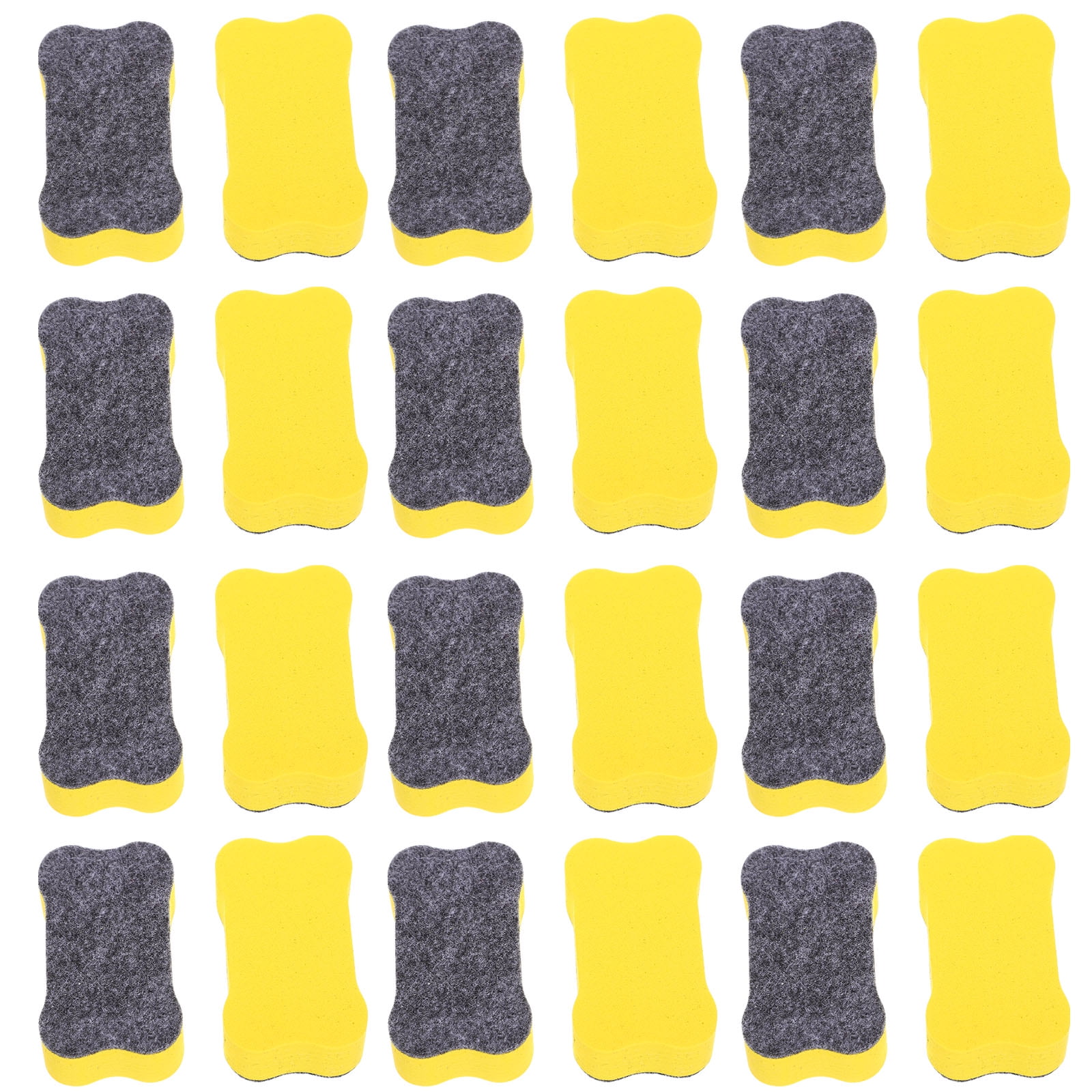 SEWCHICS 24Pcs Felt Eraser EVA Yellow Bone Shaped for Dust Reduction ...