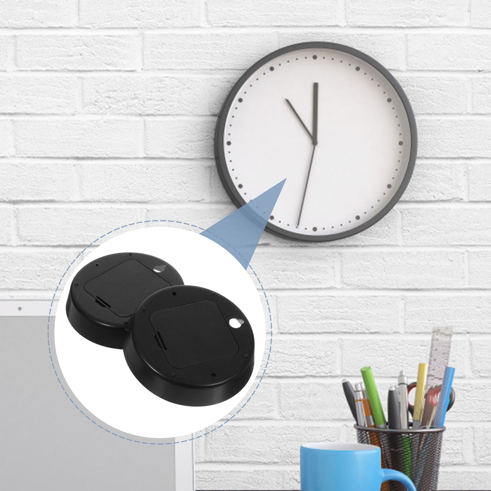 SEWCHICS 2Pack Black Plastic Clock Mechanism Cover for Wall Clocks ...