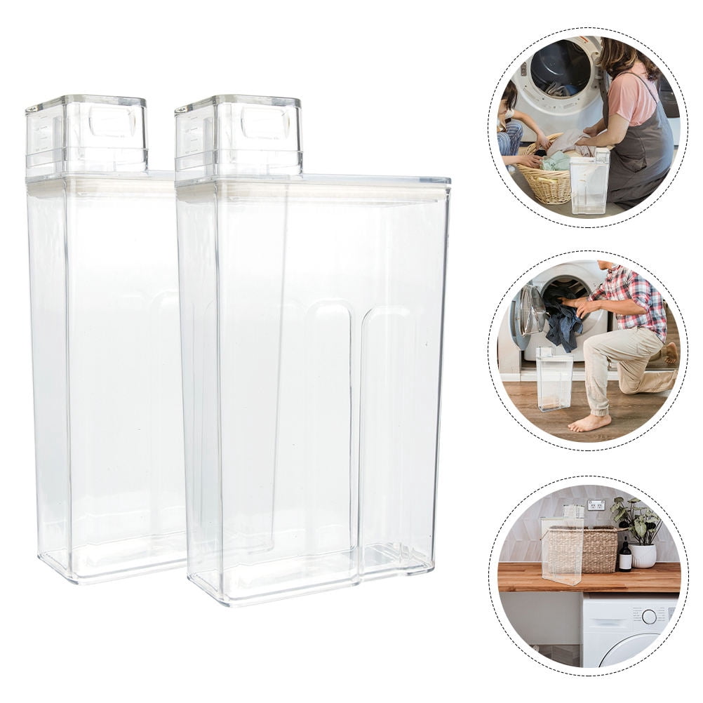 SEWCHICS 2Pcs PET Material Laundry Container for Holder and Liquid ...