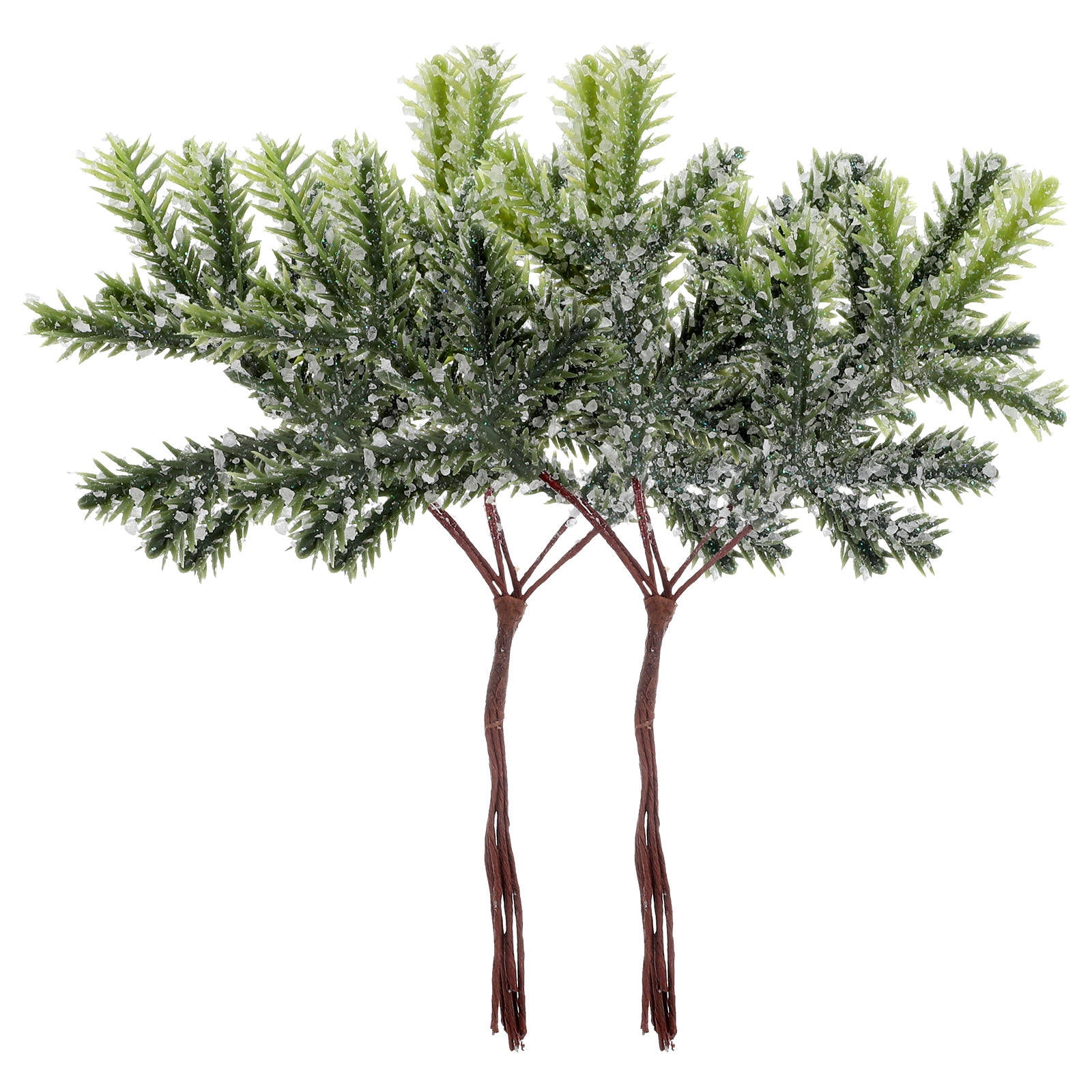 SEWCHICS Artificial Pine Stems Fake Greenery Pine Pick Green 2Pcs 5.9X4 ...