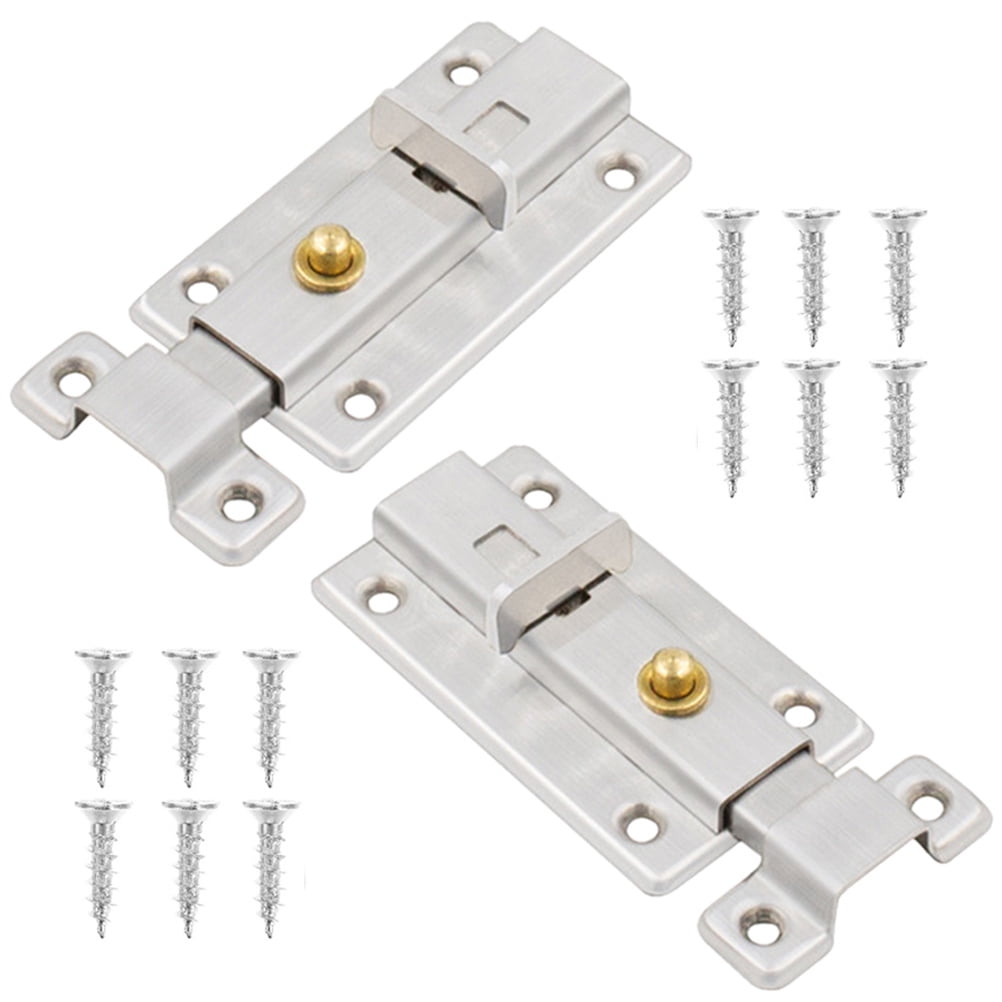 SEWCHICS Security Door Lock Stainless Steel Slide Lock for Home ...