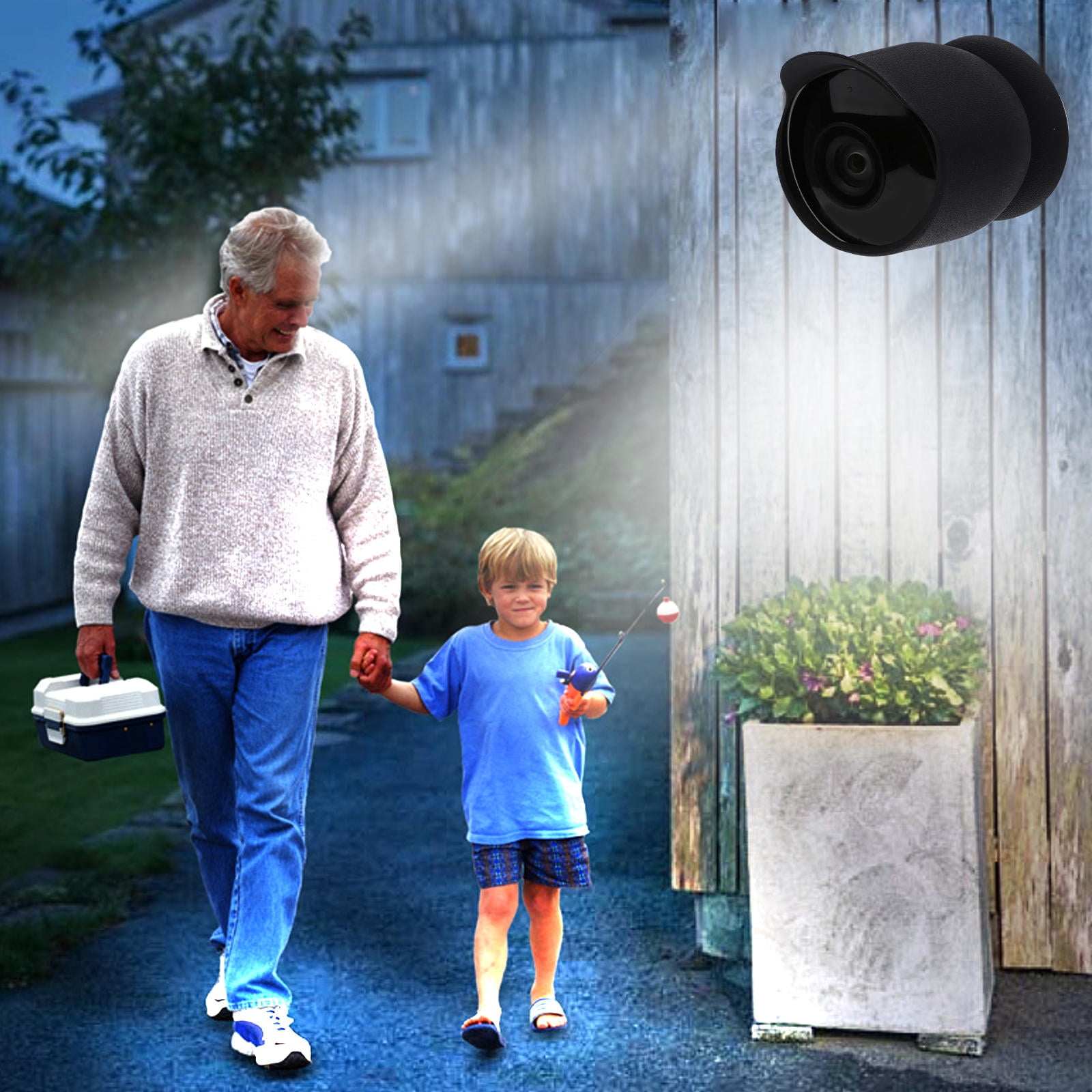 SEWCHICS Security Camera Shield Camera Rain Cover Black Silicone 1 Set ...