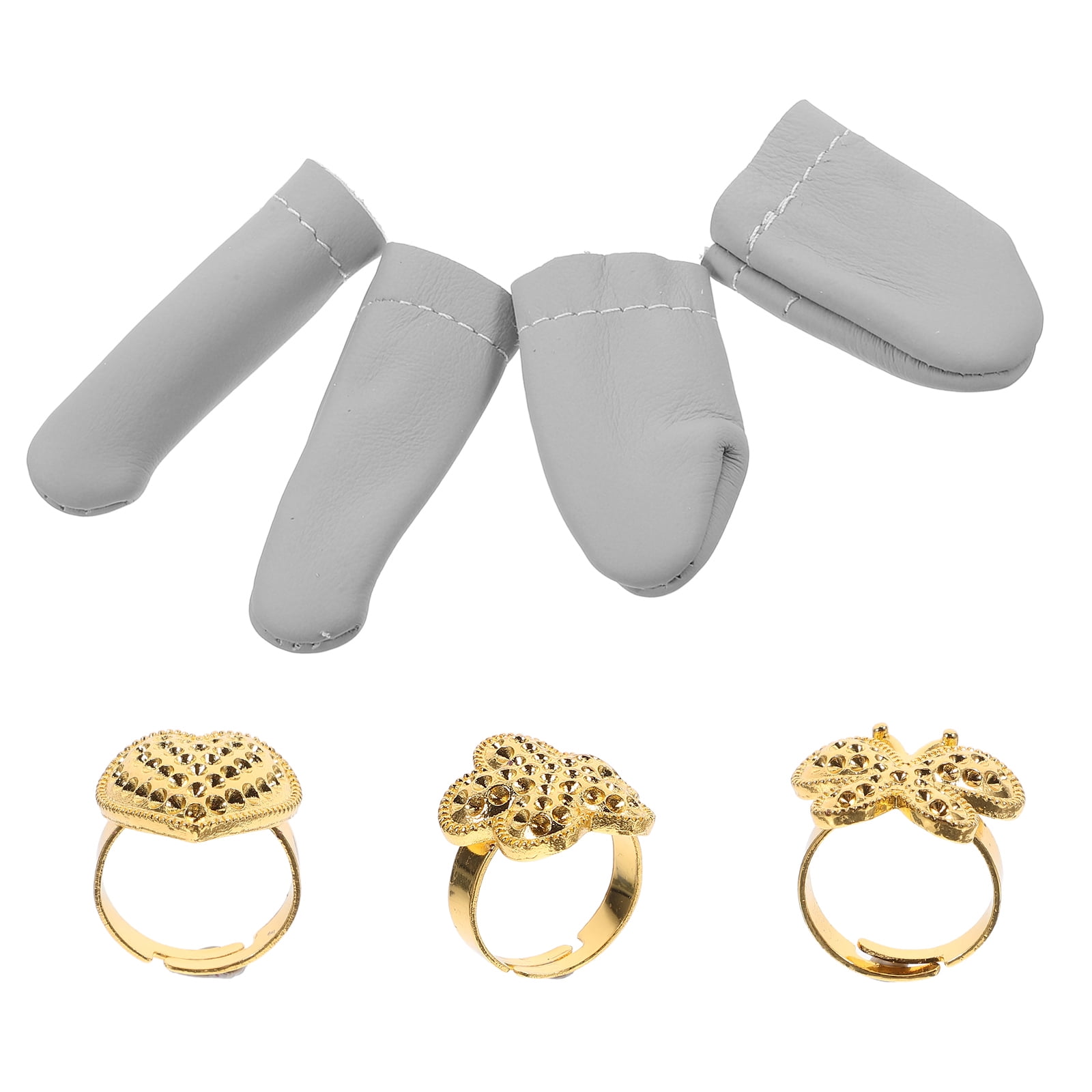 SEWCHICS 3 x Thimble Rings Needlework Thimble Multi Ergonomic Design ...