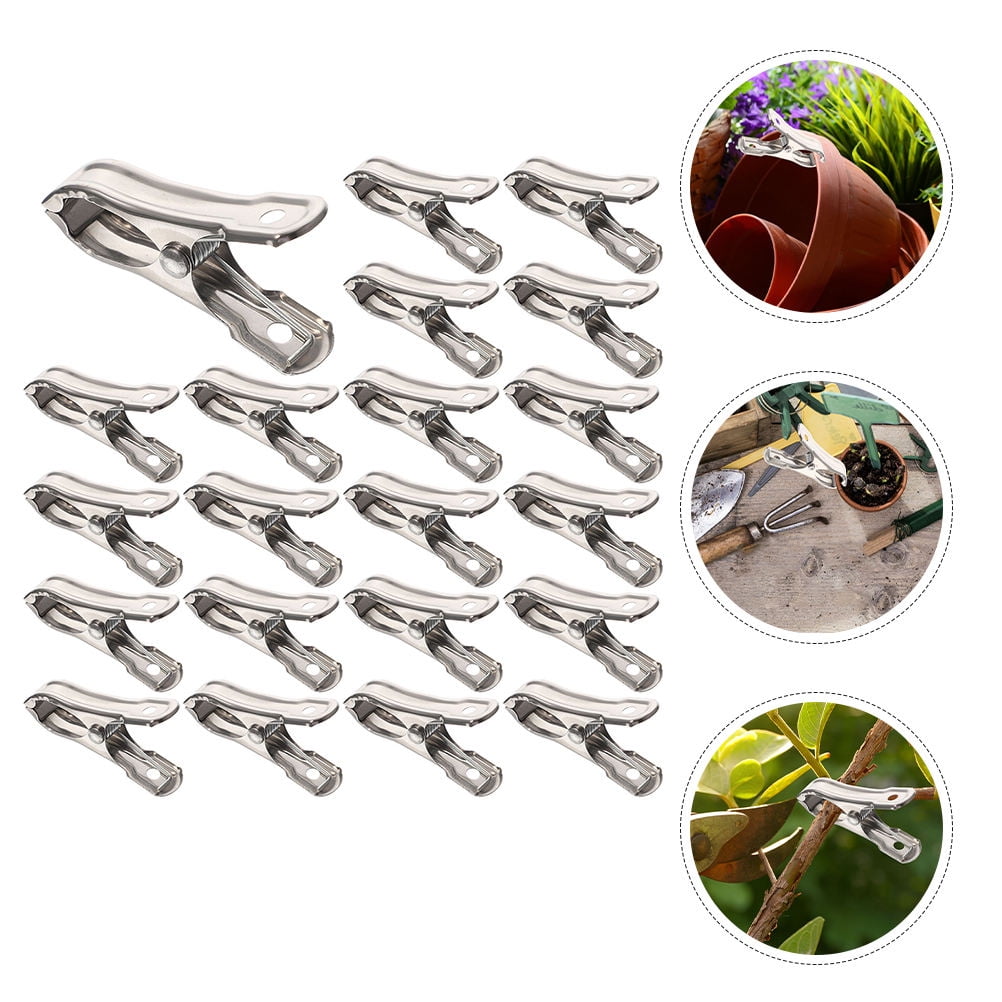 SEWCHICS 30-Piece Stainless Steel Greenhouse Clamps for Garden Plant ...