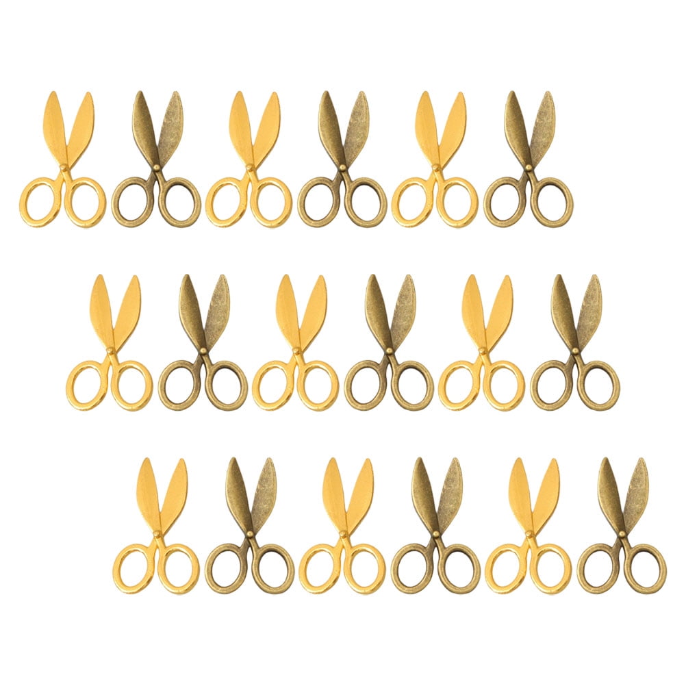 SEWCHICS 40-Piece Miniature Realistic Alloy Scissors Set for Dollhouse ...