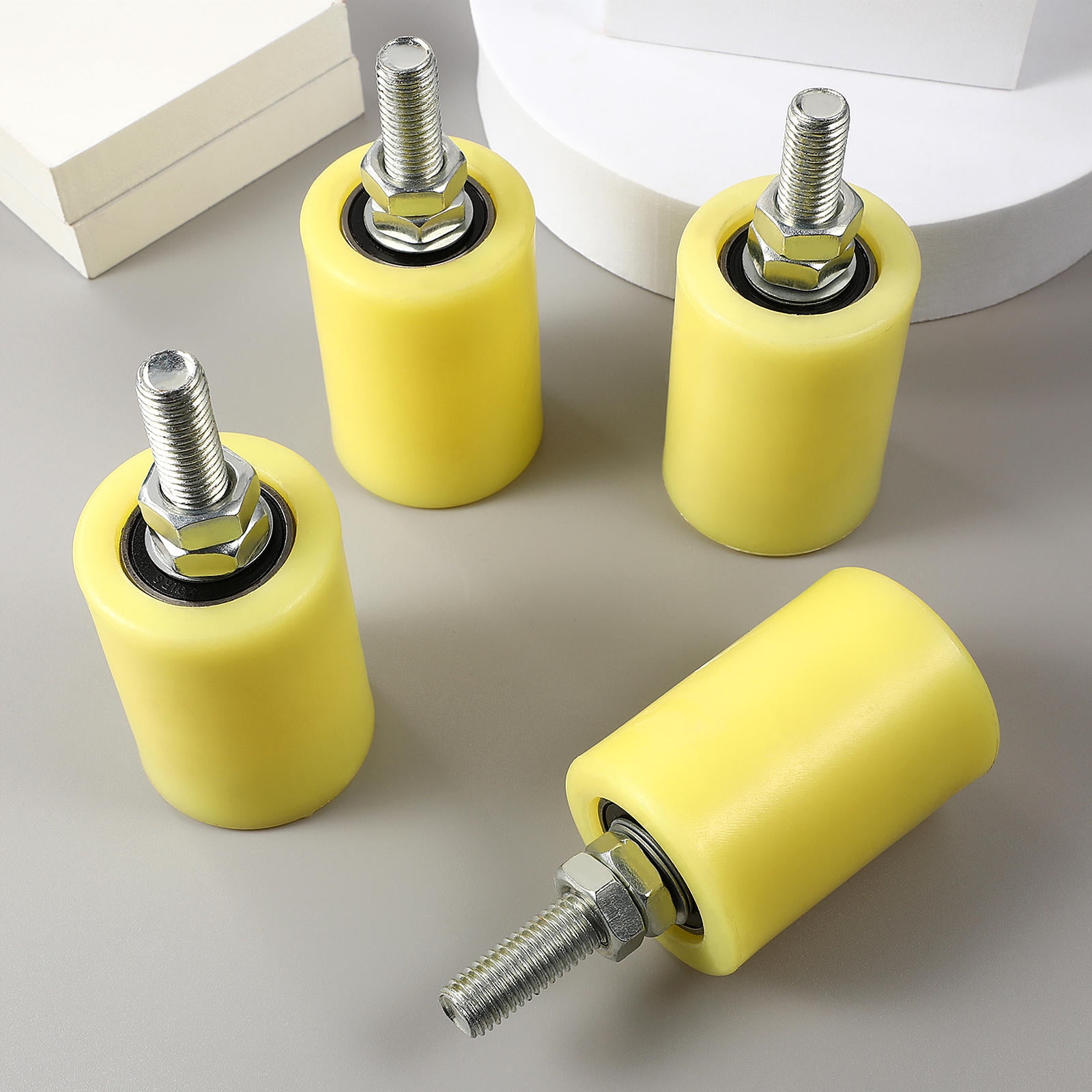 SEWCHICS Slide Gate Parts Sliding Gate Guide Rollers Metal 4Pcs ...
