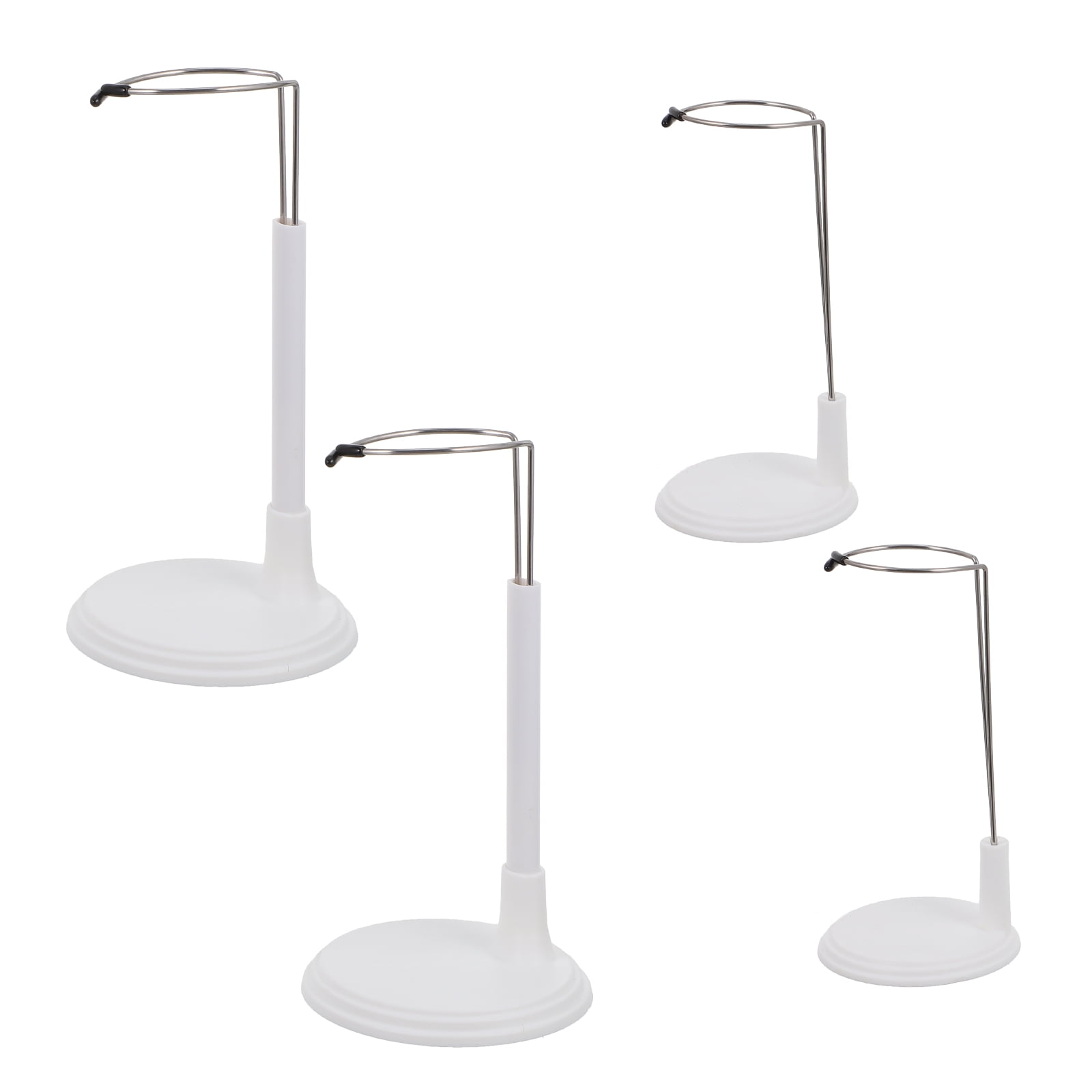 SEWCHICS 4Set Display for Figures White Plastic Stand Rack for Birthday ...