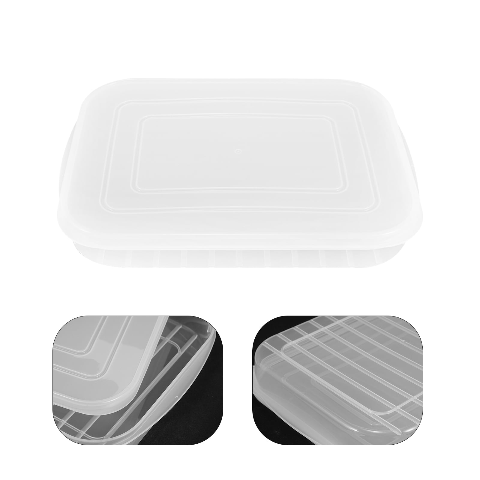 SEWCHICS Transparent Pe Food Storage Containers Stackable for Fridge ...