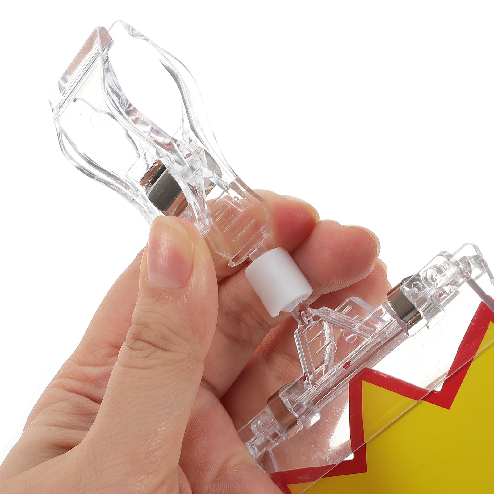 SEWCHICS 5 Clips Round Base Acrylic Sign Holder Clips for Business ...