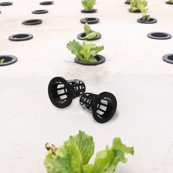 SEWCHICS 50Pcs Hydroponic Net Pots for Planting Black Plastic Basket ...