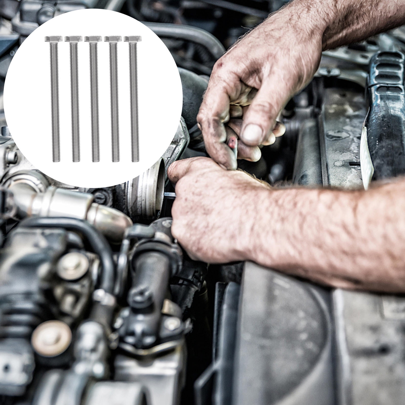 SEWCHICS Bolt Kit All Thread Bolts 304 Stainless Steel 5Pcs - Walmart.com