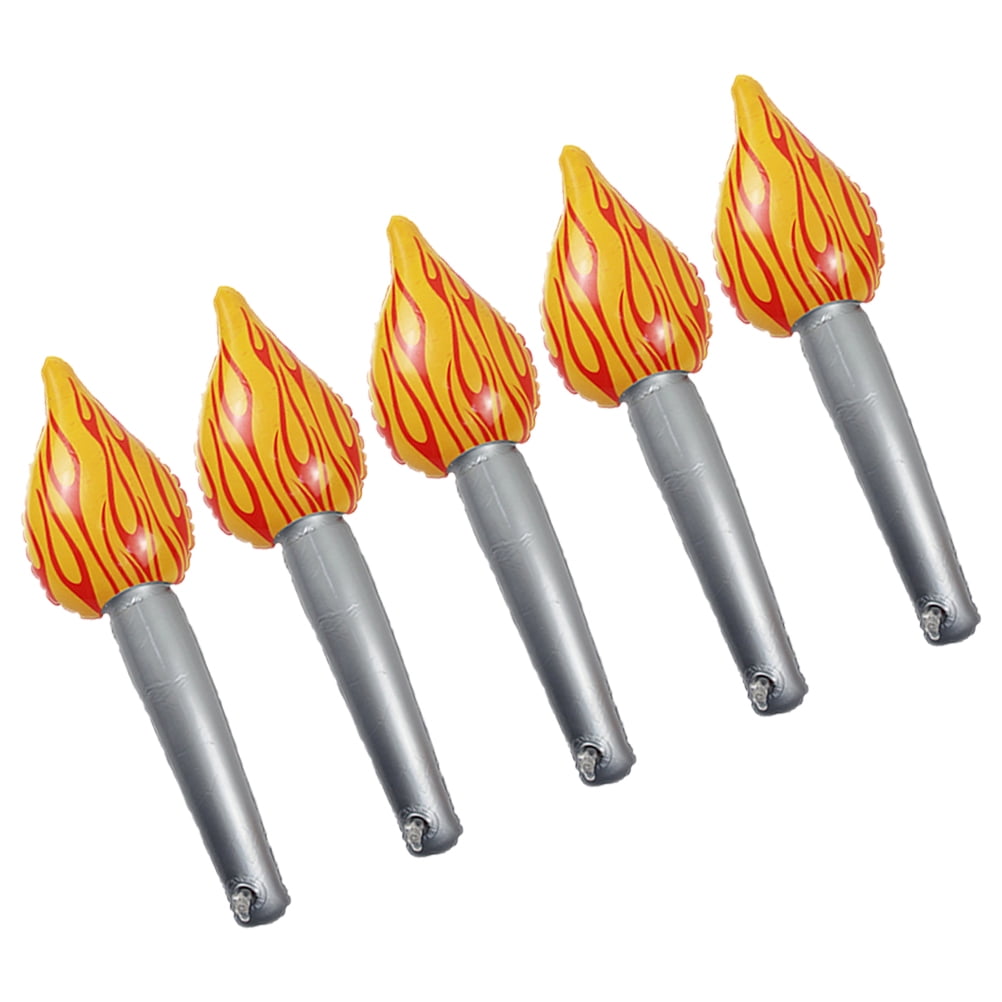 SEWCHICS 5Pcs Torch Shaped Balloons PVC Sports Themed Birthday Party ...