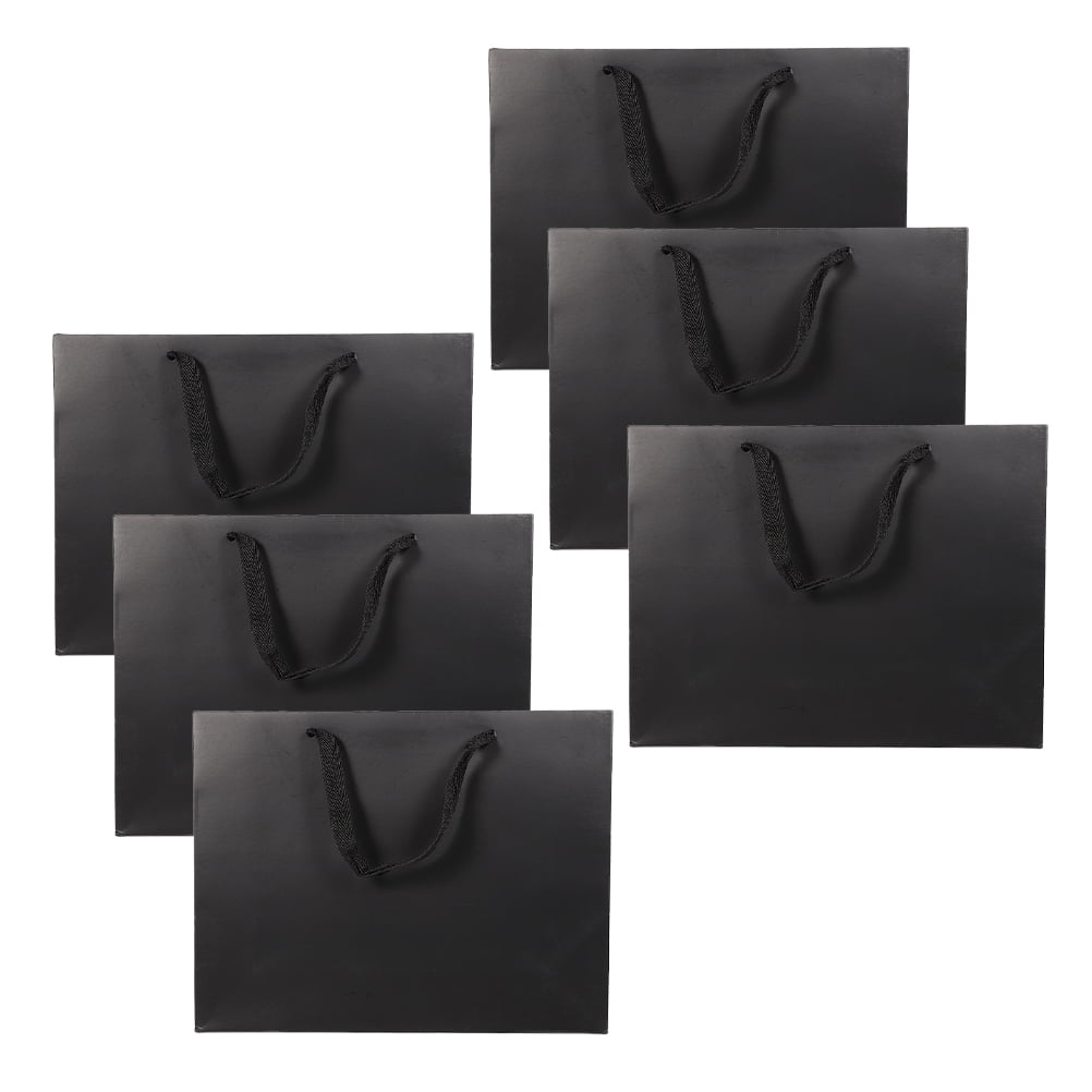 SEWCHICS Black Packaging Paper Bags 6Pcs for Birthday Celebrations Baby ...