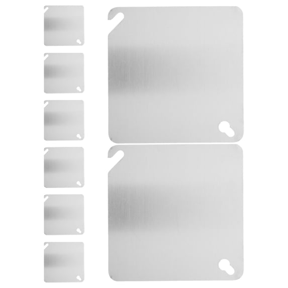 SEWCHICS 8Pcs Plated Silver Metal Electrical Panel Cover Plates ...